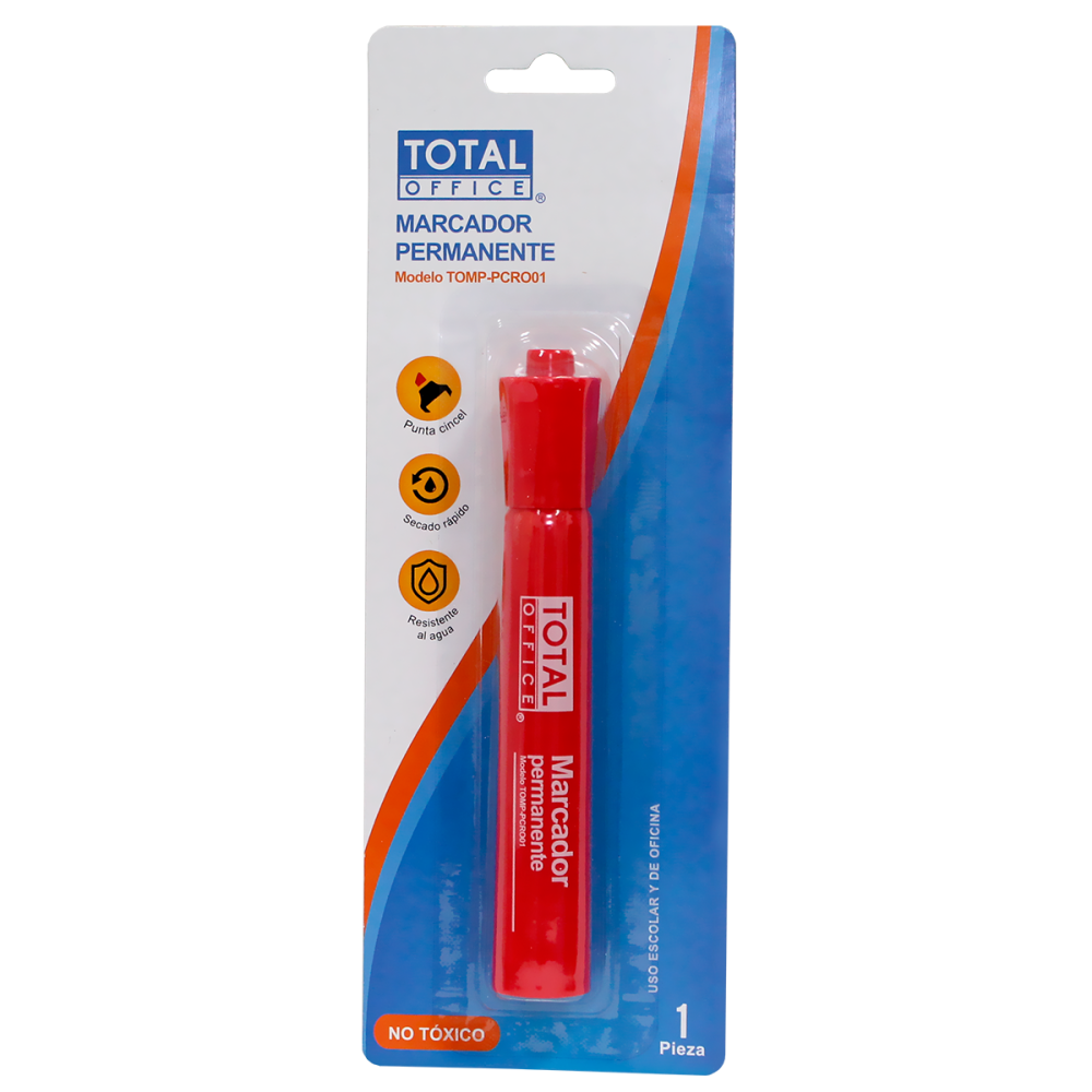 MARCADOR PERMANENTE ROJO PC BLÍSTER TOTAL OFFICE TOMP-PCRO01 (L ...