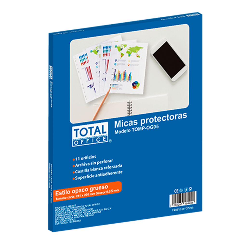 MICA PROTECTORA TOTAL OFFICE OPACO GRUESO C/100 – Total Office