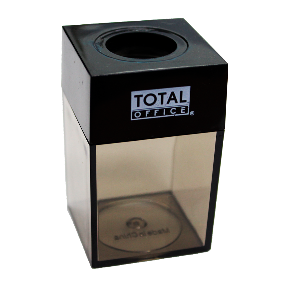 PORTA CLIPS TOTAL OFFICE CUADRADO C/IMAN P/100 COLOR HUMO TOPC-01 ...